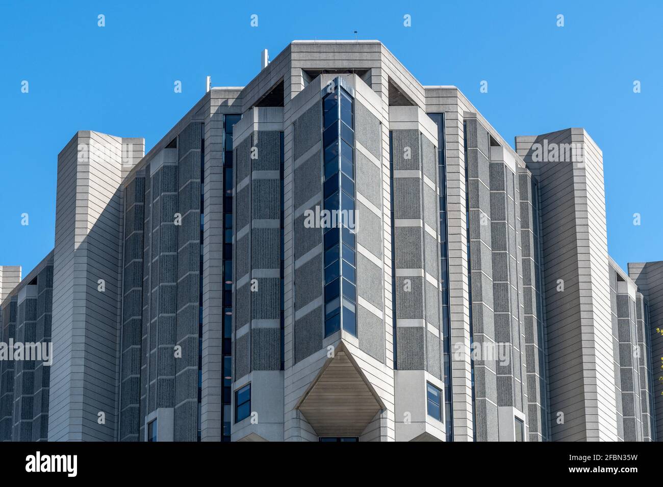 Brutalist architecture of the John P. Robarts Research Library which is ...