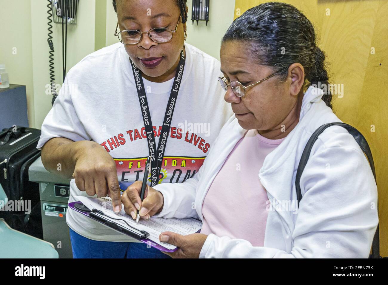 Miami Beach Florida,Community Health Center centre,Black woman female ...