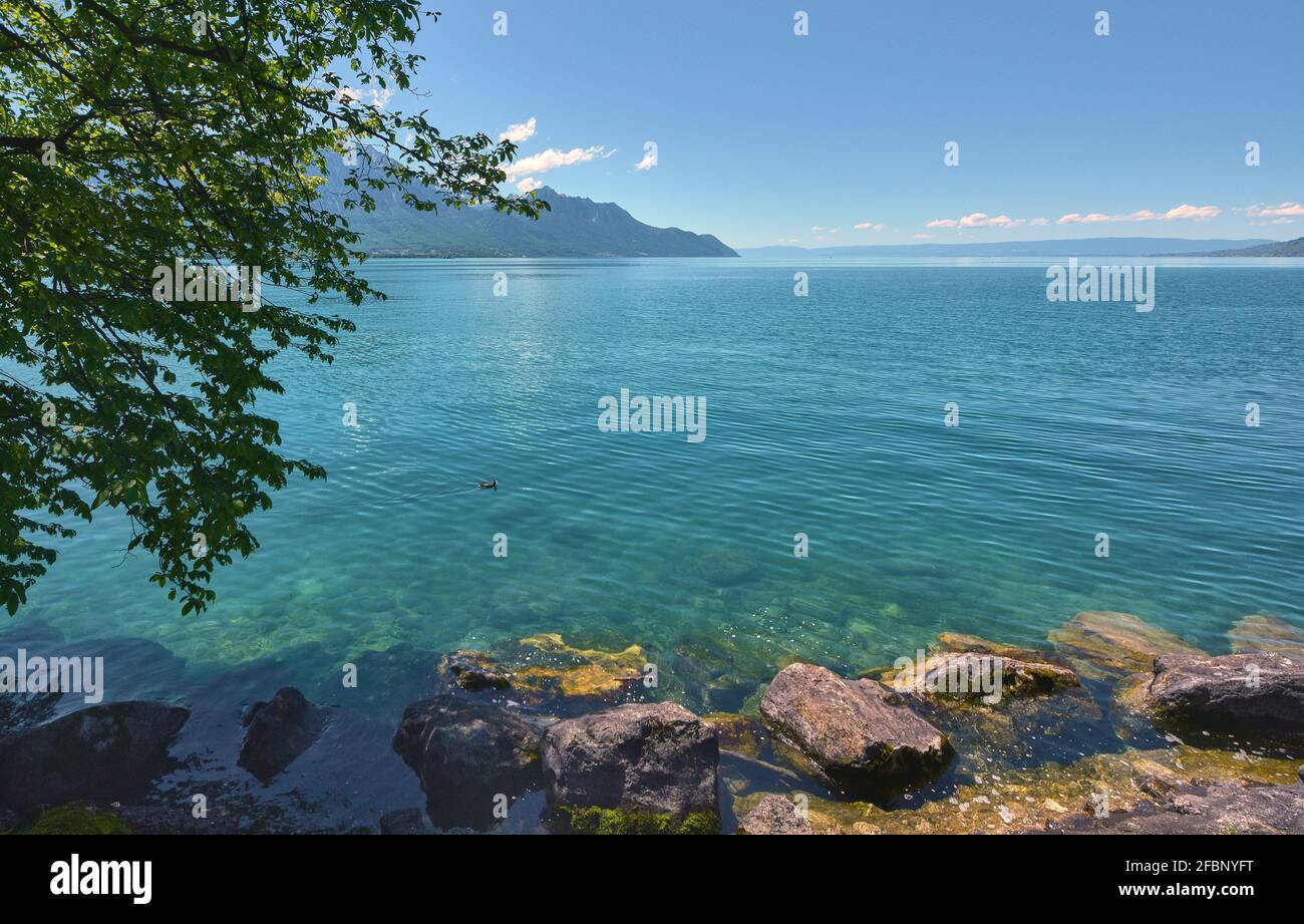 Vintage view of geneva hi-res stock photography and images - Alamy