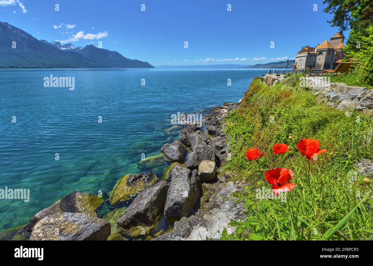 Vintage view of geneva hi-res stock photography and images - Alamy