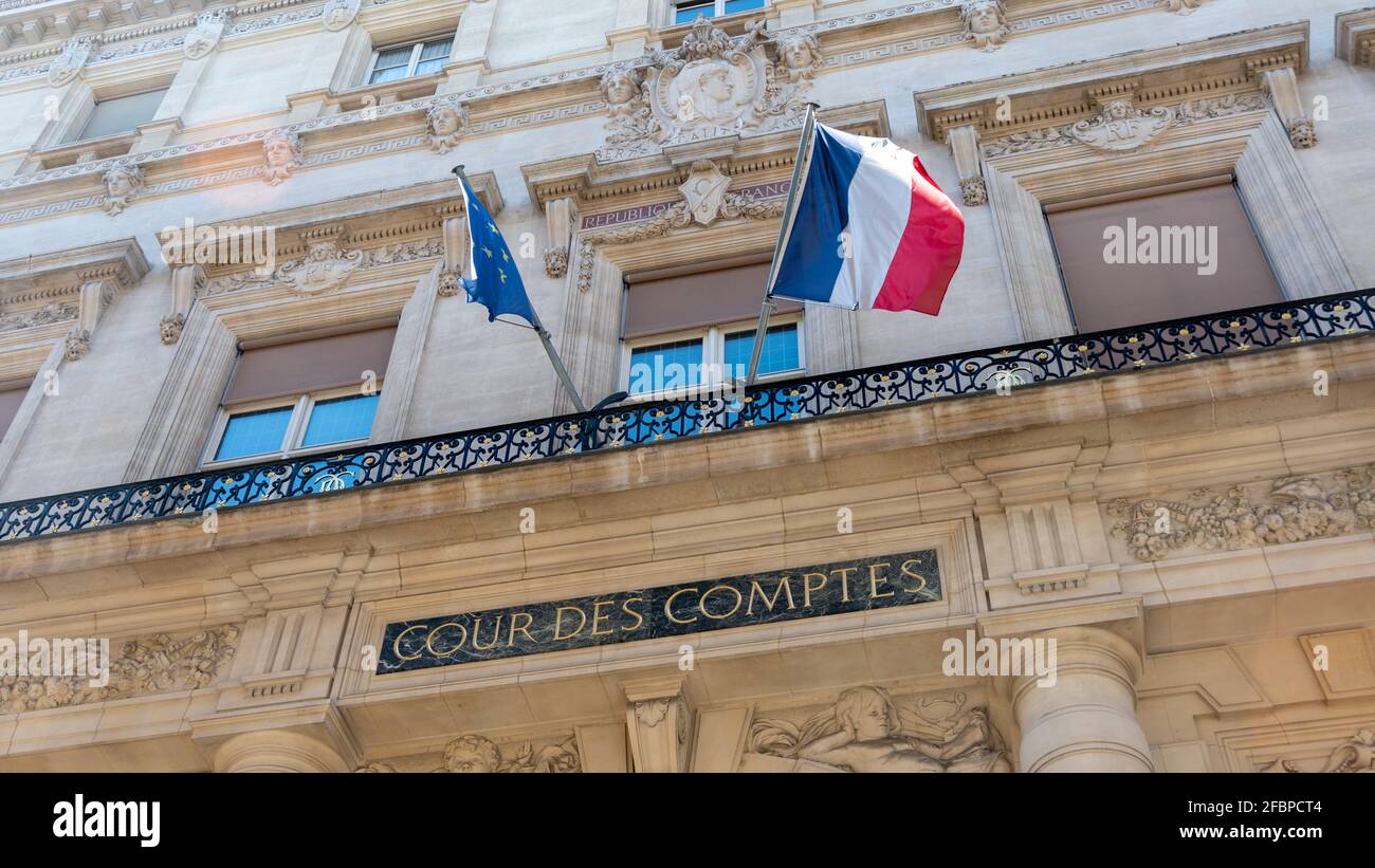 Exterior view of the Cour des Comptes building, a French court of ...