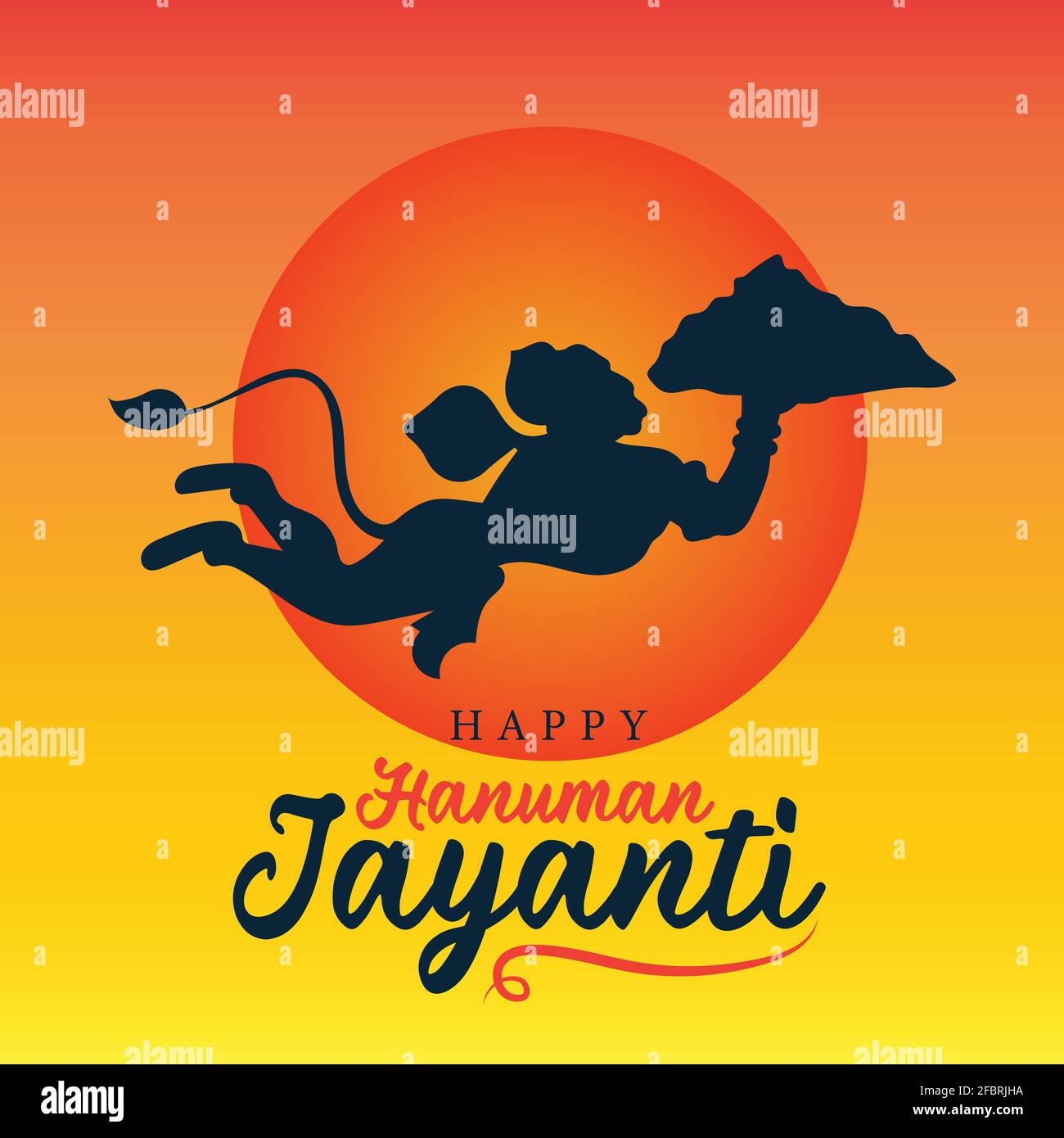 Lord hanuman flying hi-res stock photography and images - Alamy