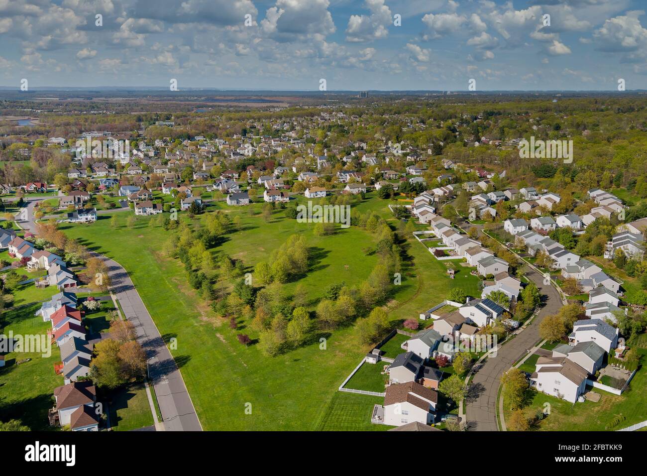 Top view small american town urban lifestyle district landscape Stock ...