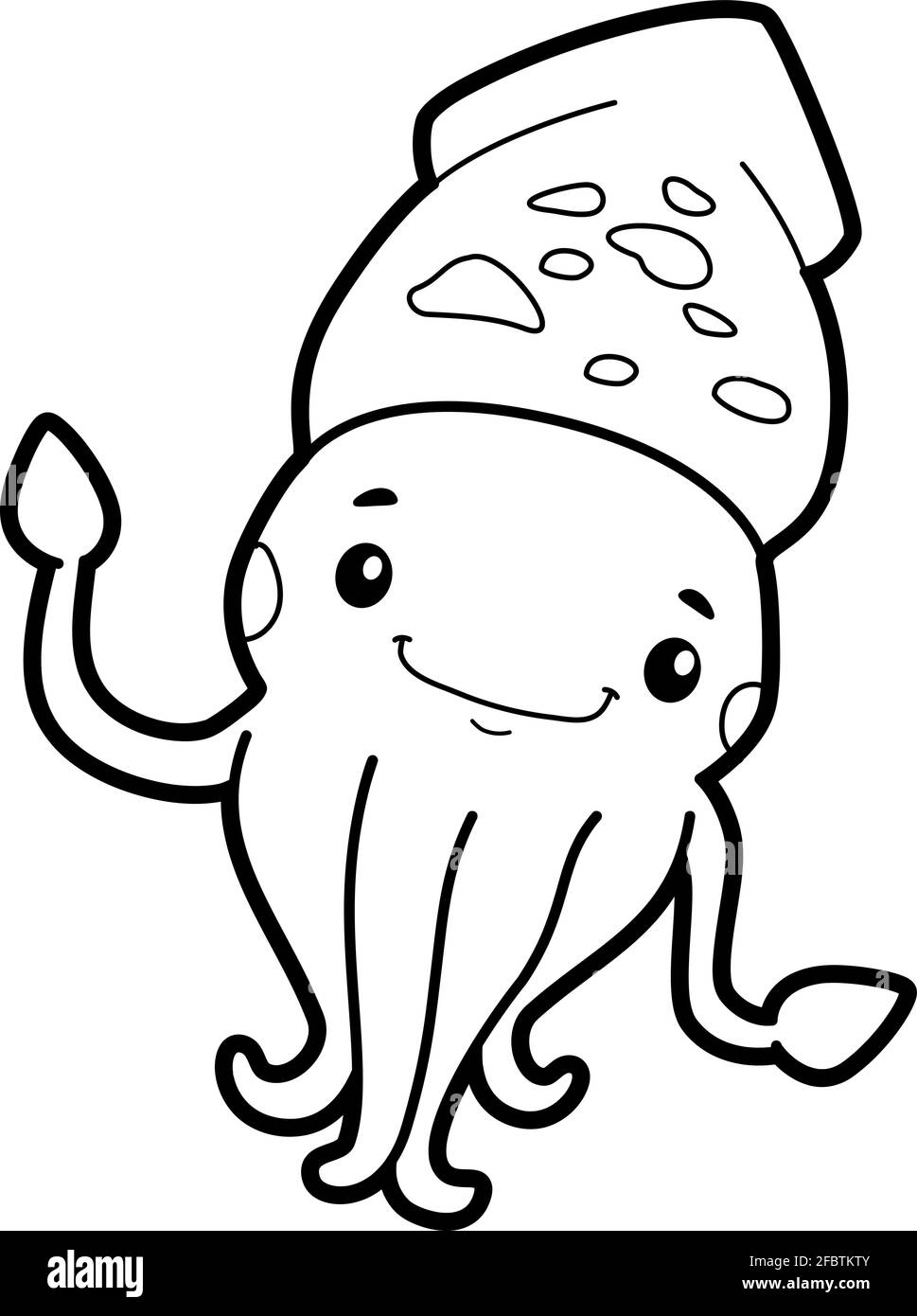 Squid Coloring Pages