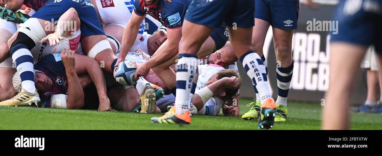 Ashton Gate Stadium, Bristol, UK. 23rd Apr, 2021. Premiership Rugby ...