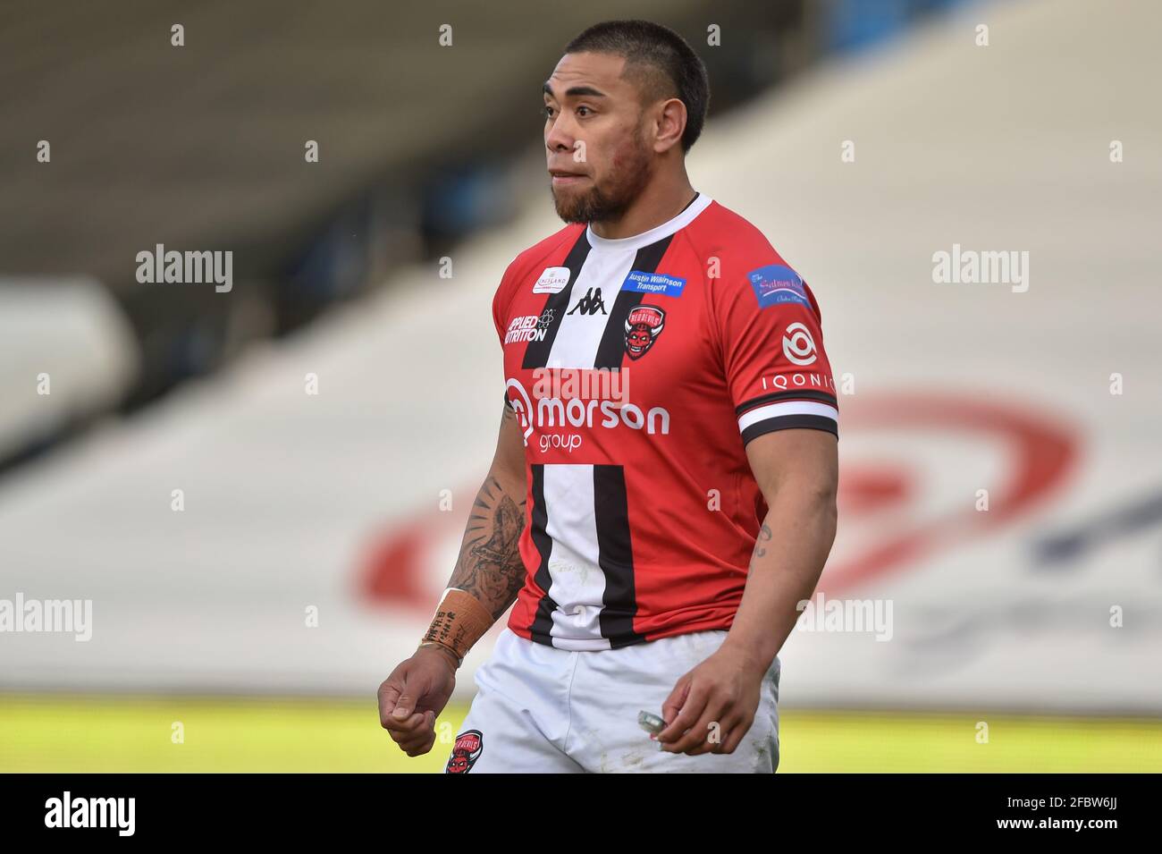 Ken Sio (2) of Salford Red Devils during the game Stock Photo - Alamy