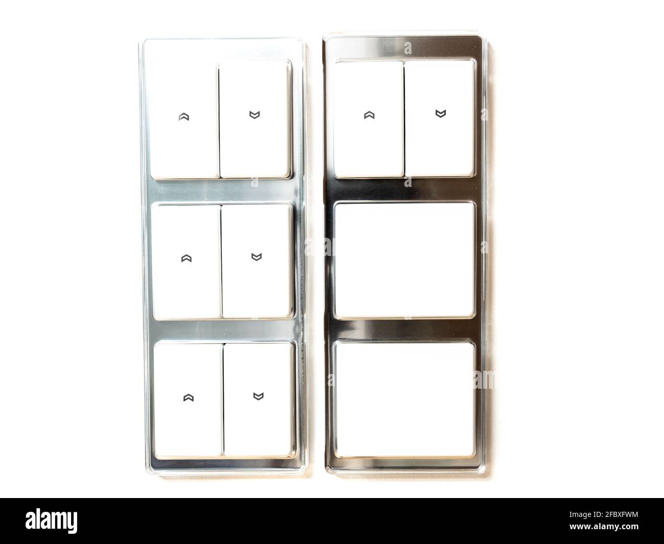 Light switch in the apartment isolated on white background Stock Photo ...