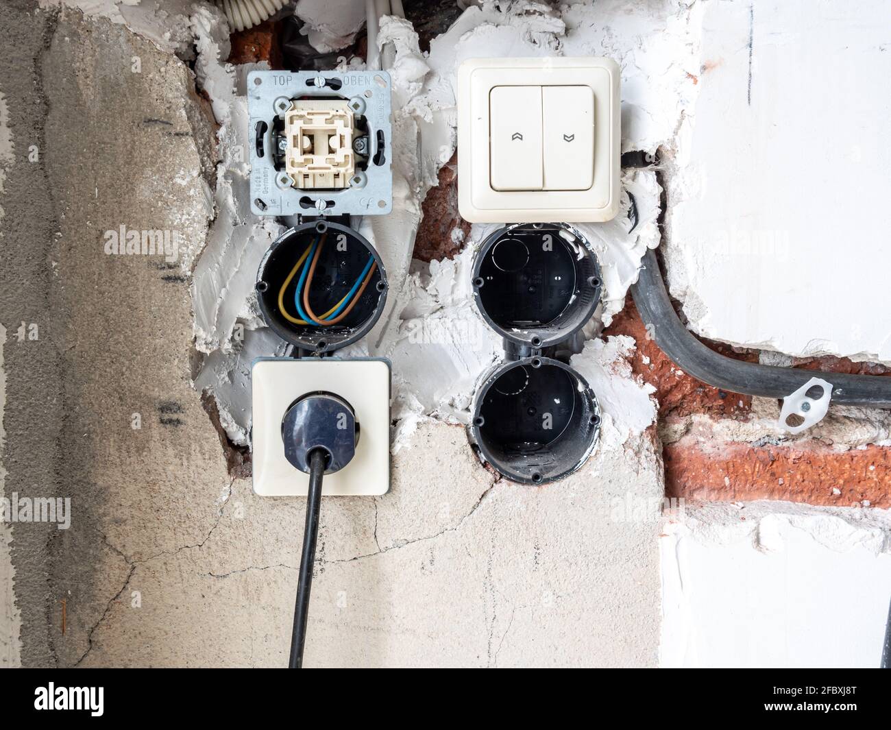 Electrical switch in the shell Stock Photo - Alamy
