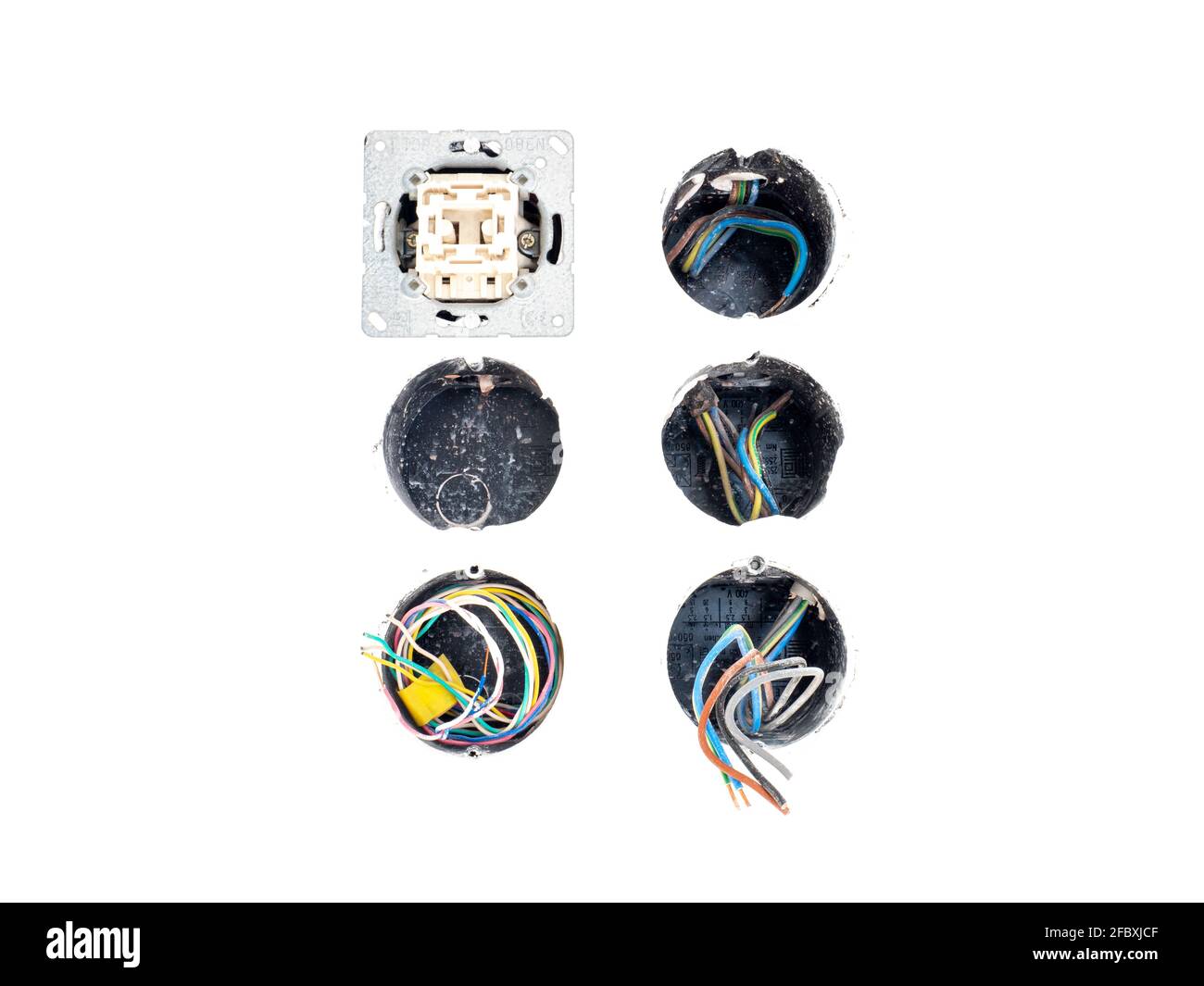 Old electric socket Cut Out Stock Images & Pictures - Alamy