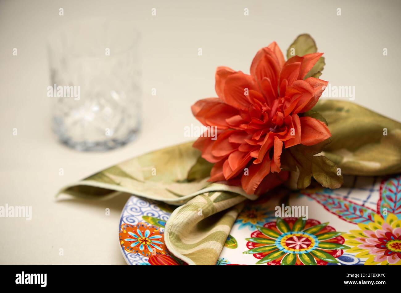 Selective focus shot of a beautiful decorated table setting Stock Photo ...