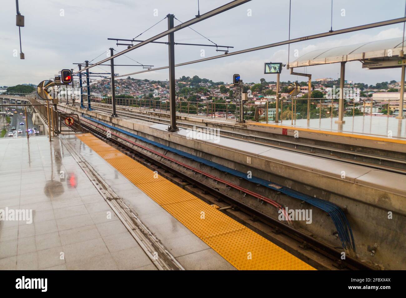 Elevated section of Panama Metro Stock Photo - Alamy