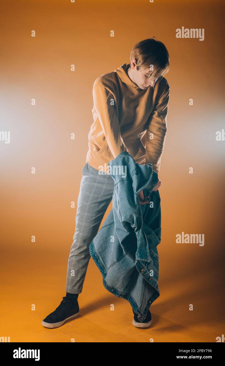 Modern dancing performer exercising during a dance practice Stock Photo ...