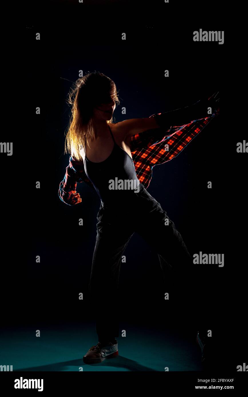 Beautiful girl performing a contemporary dance routine Stock Photo - Alamy