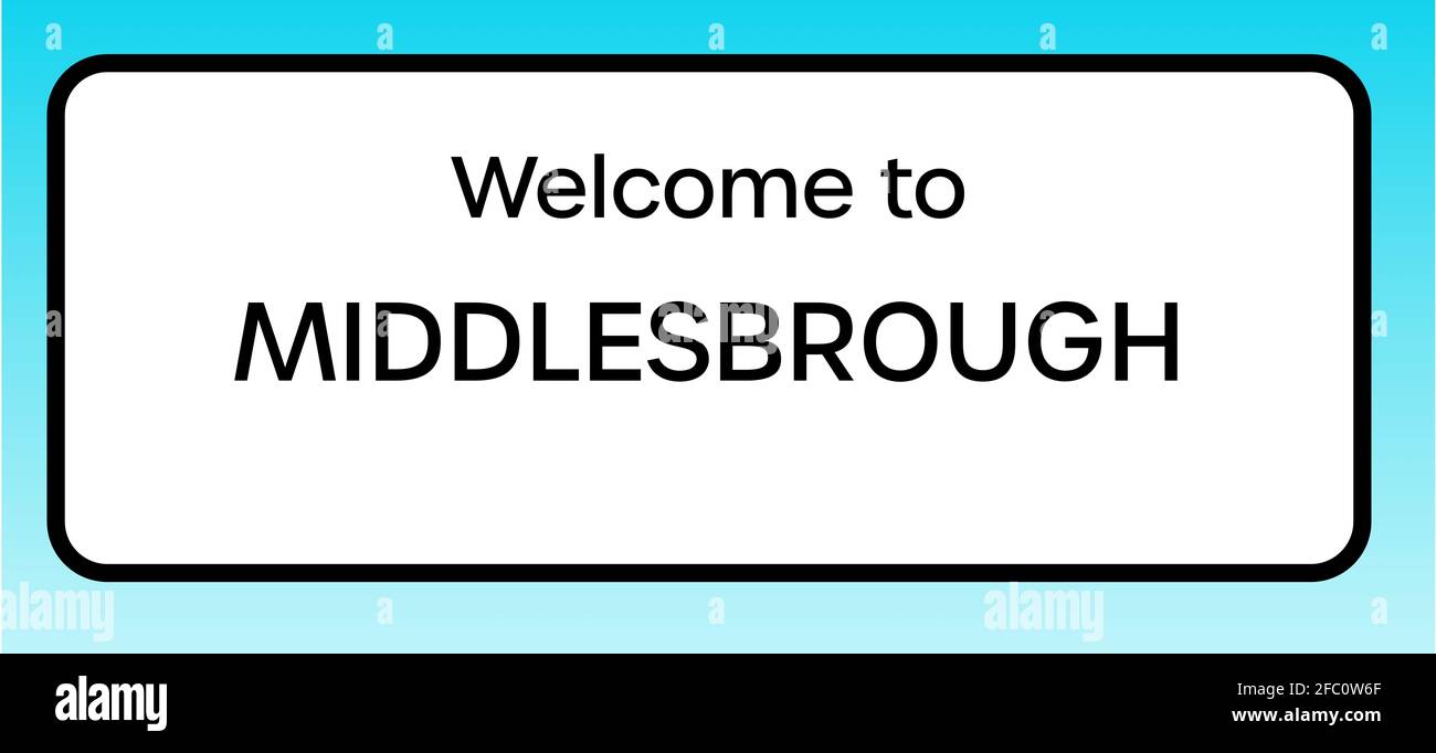 A graphic illlustration of a British road sign welcoming you to ...