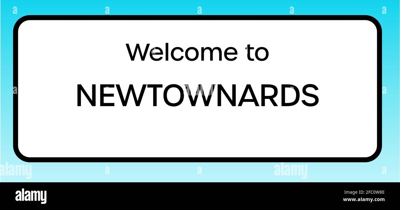 A graphic illlustration of a British road sign welcoming you to ...