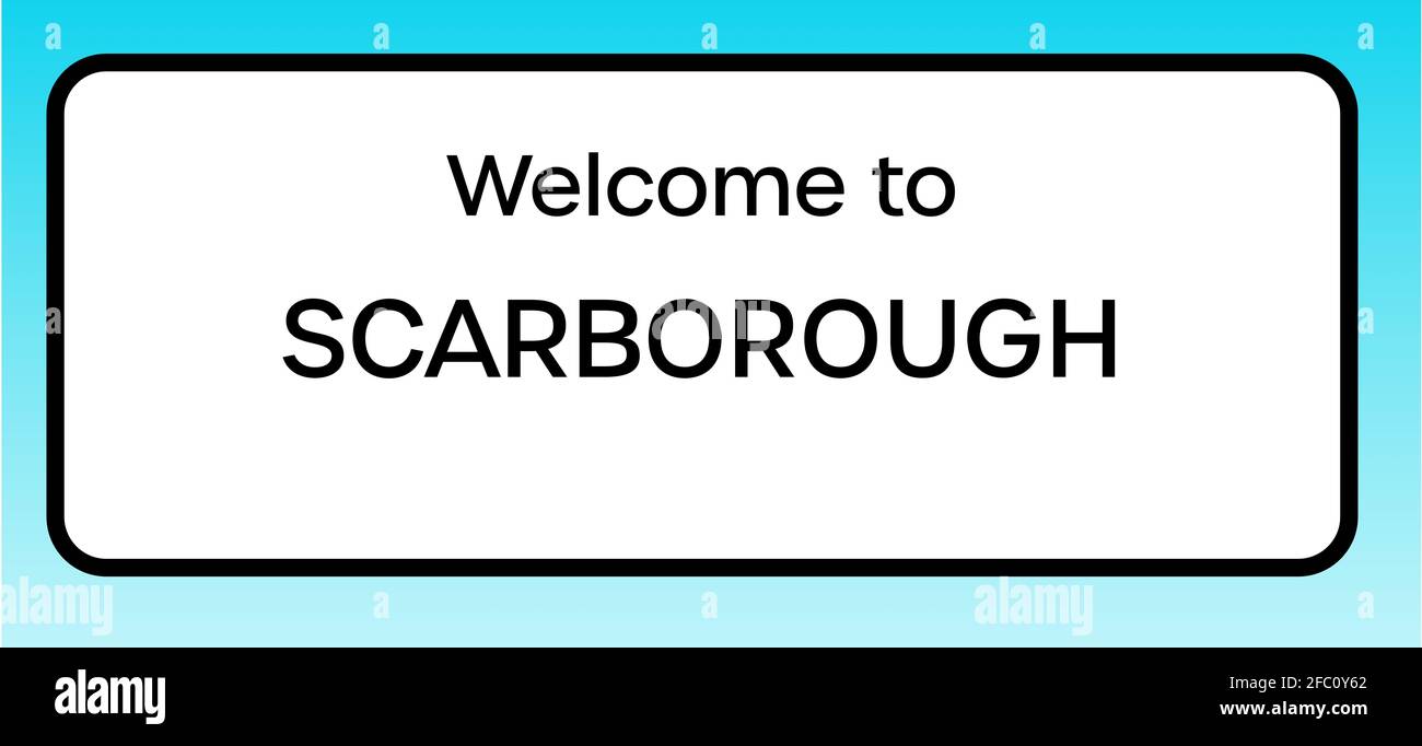 Scarborough road sign hi-res stock photography and images - Alamy
