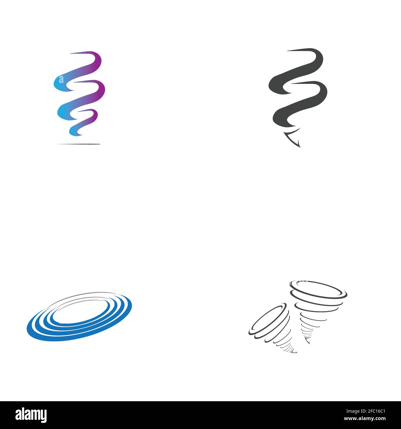 set of twister logo symbol vector illustration design template Stock ...