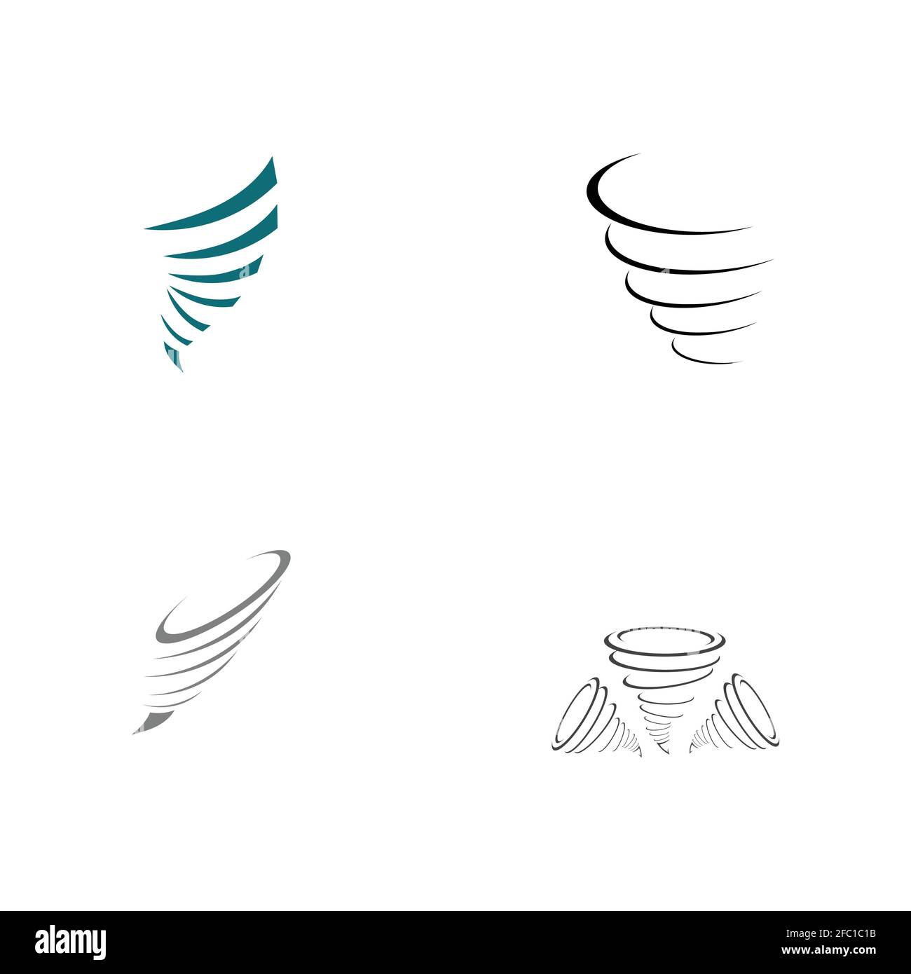 set of twister logo symbol vector illustration design template Stock ...