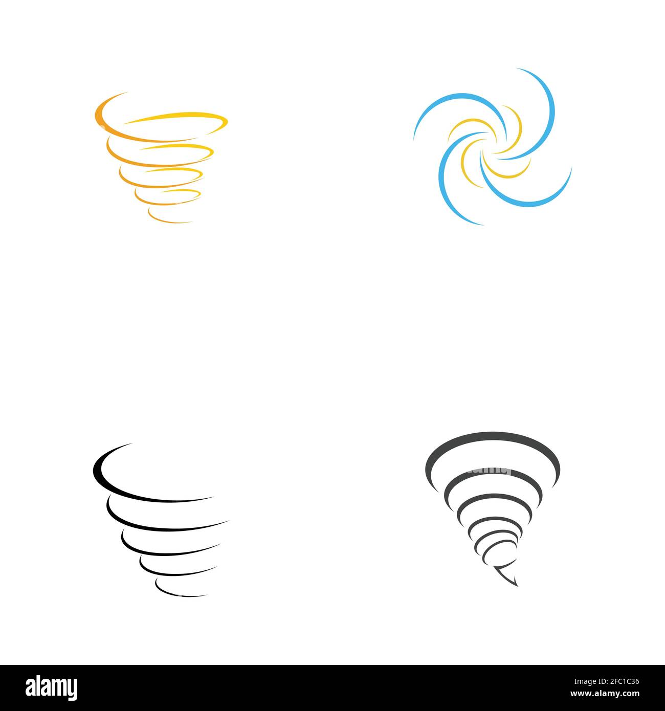 set of twister logo symbol vector illustration design template Stock ...