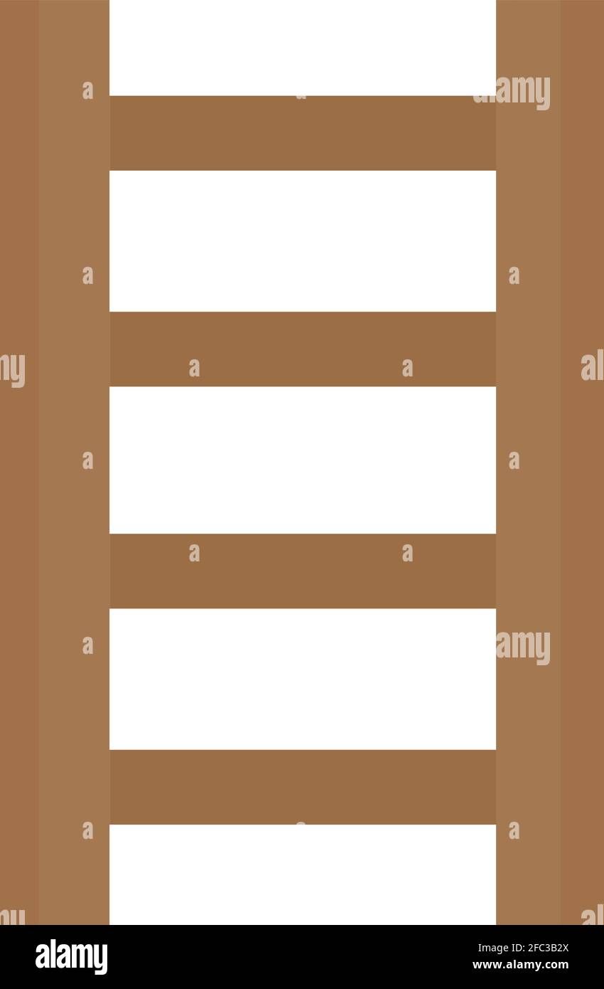 Vector emoticon illustration of a wooden ladder Stock Vector Image ...
