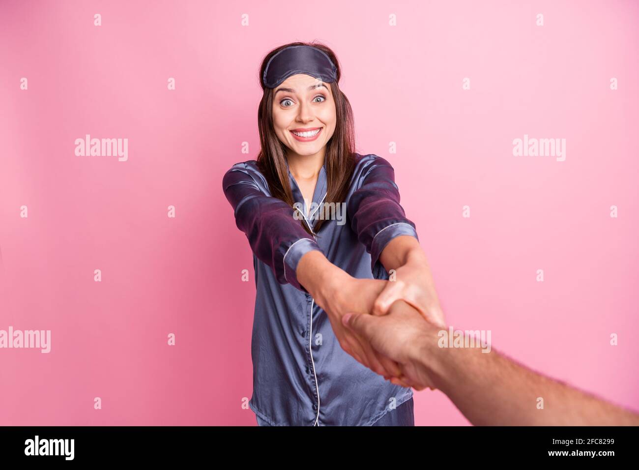 Beautiful young woman hands grabbing hi-res stock photography and ...