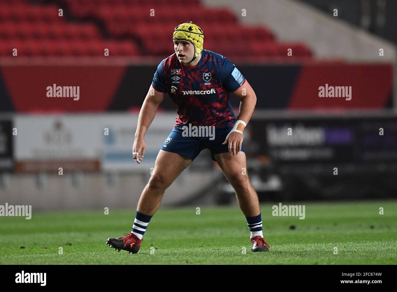 Bristol, UK. 23rd Apr, 2021. Will Capon of Bristol Bears in action ...