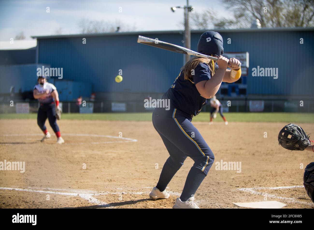 4/23/21 Riverside vs. Old Forge Softball Stock Photo - Alamy