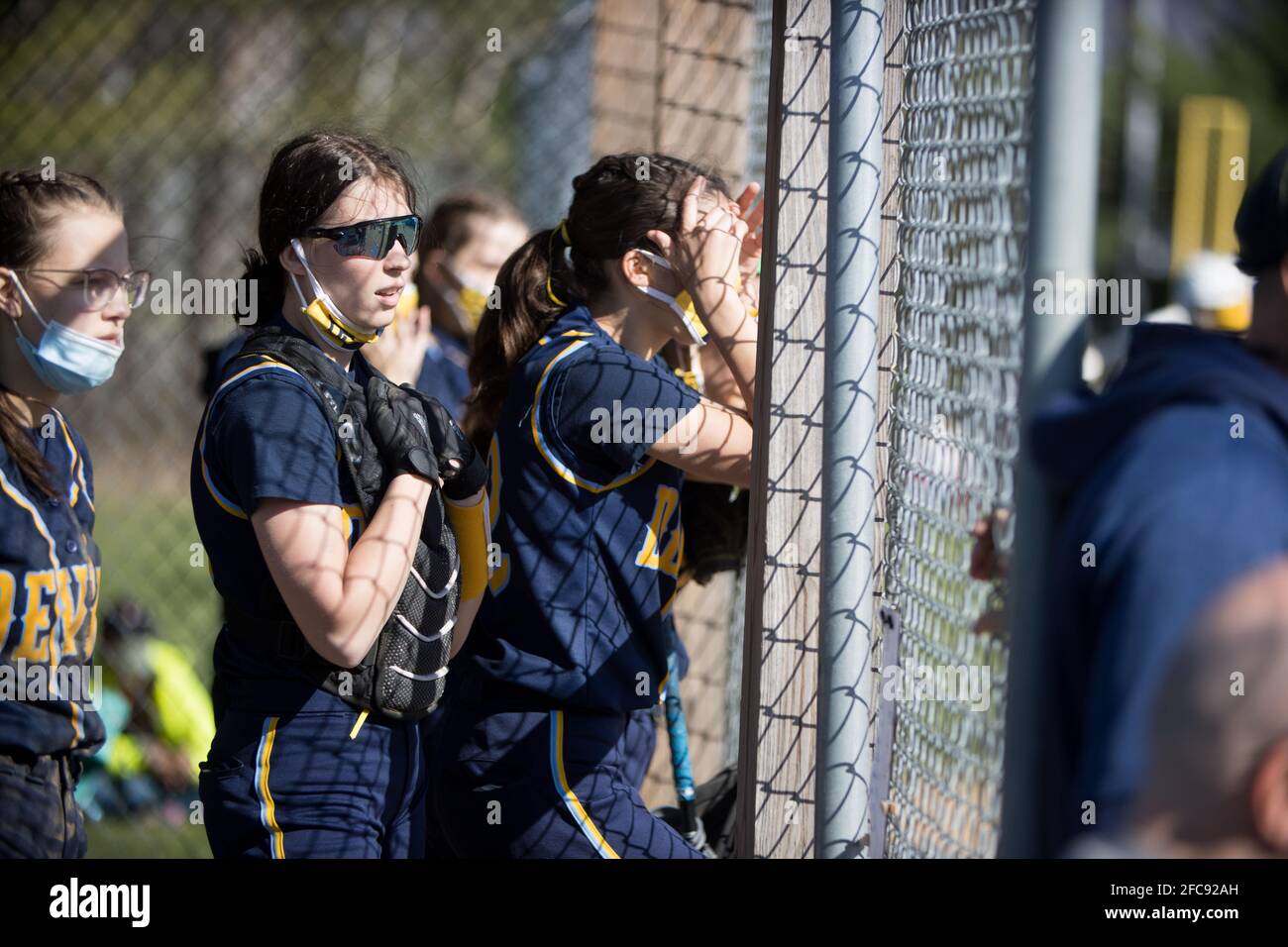 4/23/21 Riverside vs. Old Forge Softball Stock Photo - Alamy