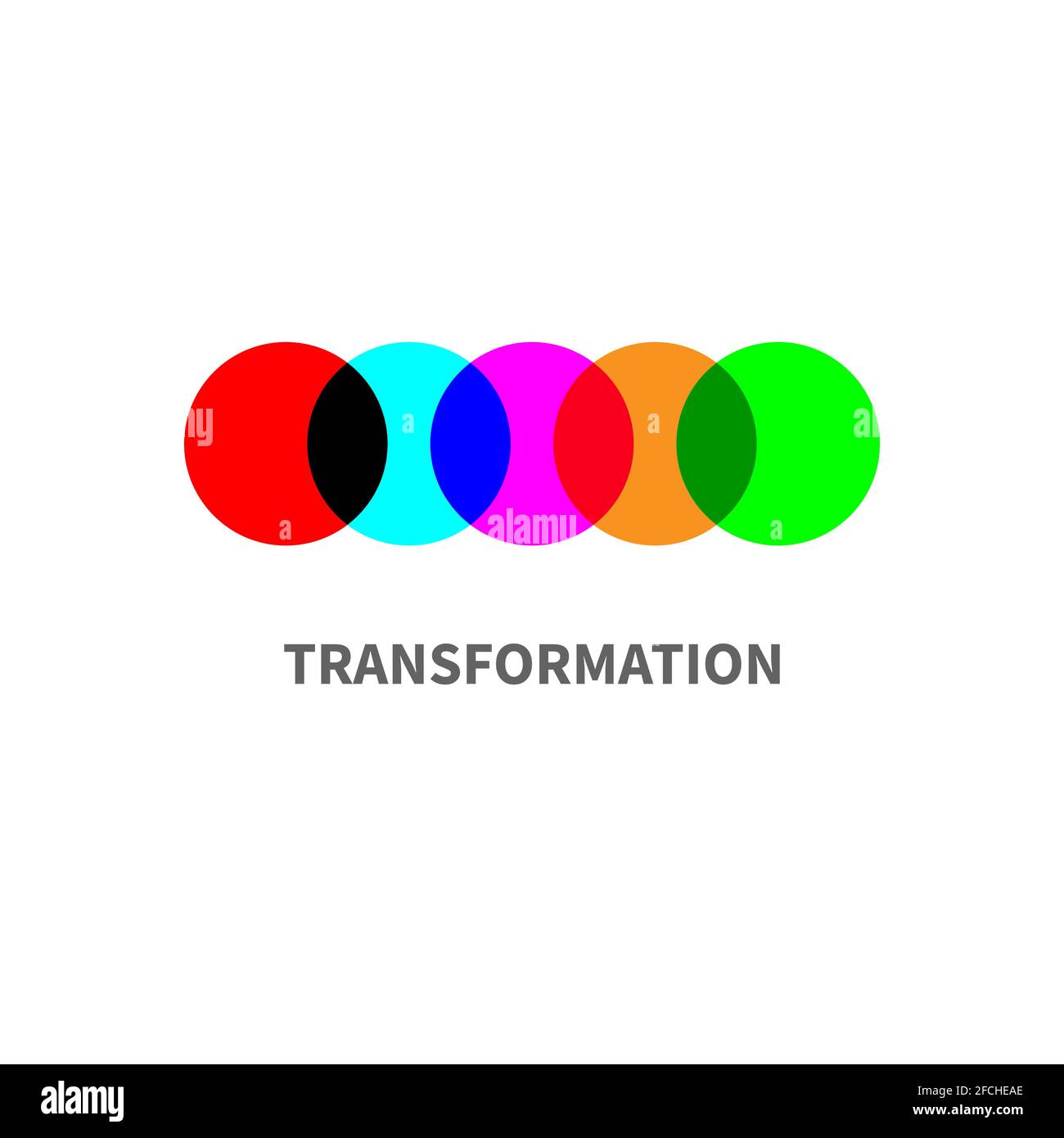 Business logo with connected color circles. Concept of integration ...