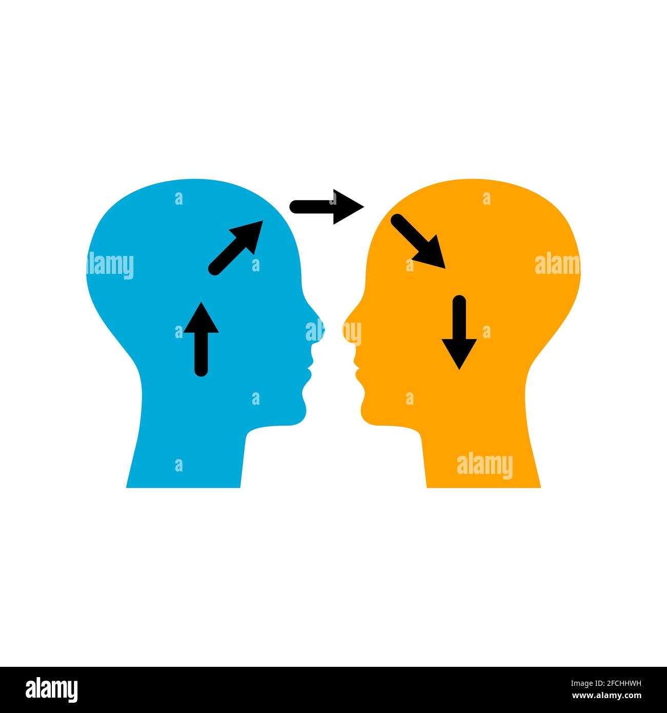 Face to face interaction Stock Vector Images - Alamy