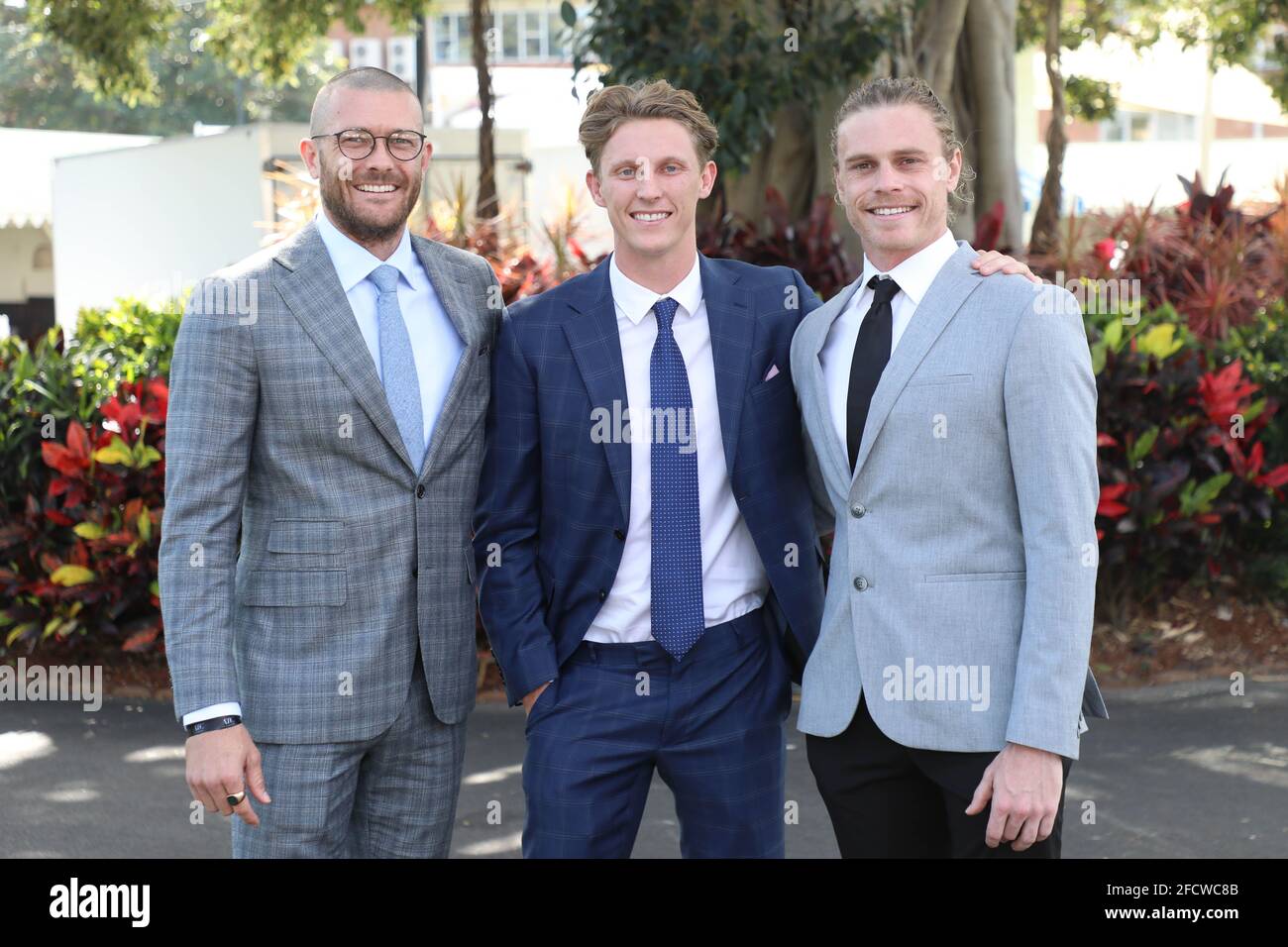 Sydney, Australia. 24th April 2021. L-R, GWS Giants AFL Players: Sam ...