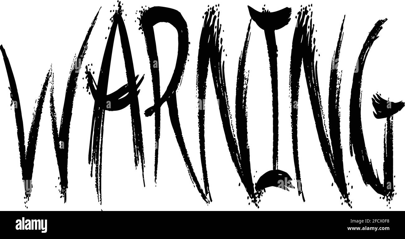 Warning text sign illustration Stock Vector Image & Art - Alamy