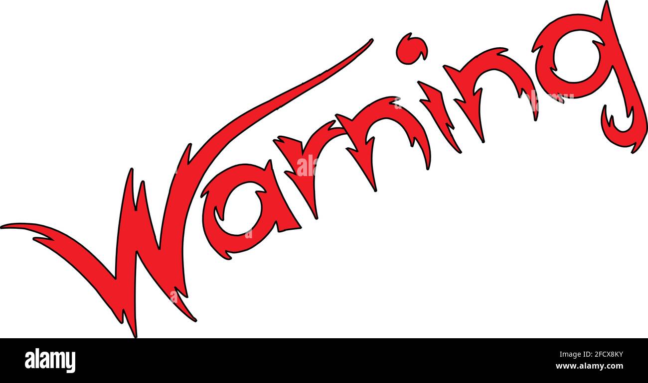 Warning text sign illustration Stock Vector Image & Art - Alamy