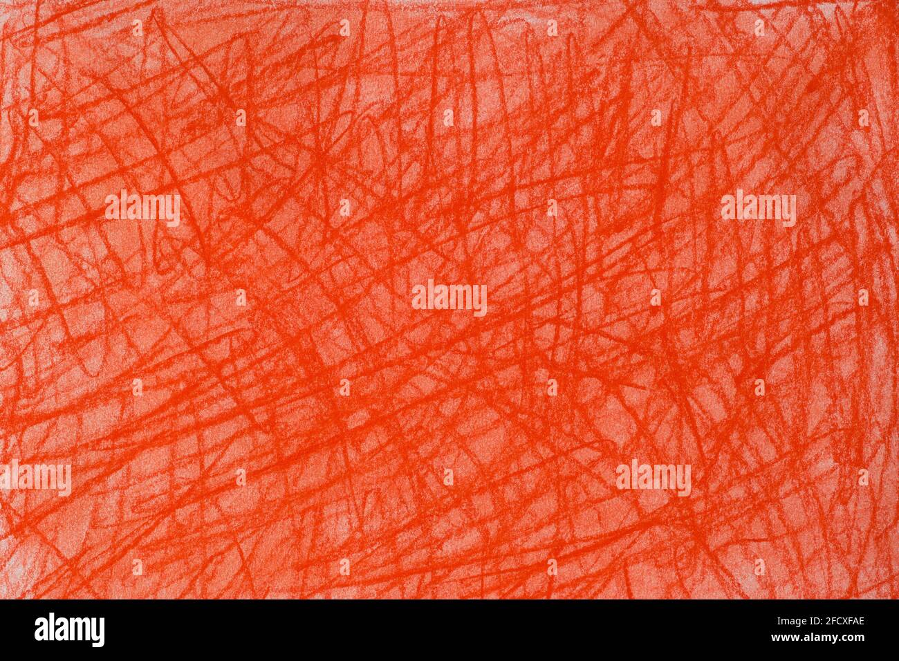 red color pastel crayon doodles on paper background texture Stock Photo ...