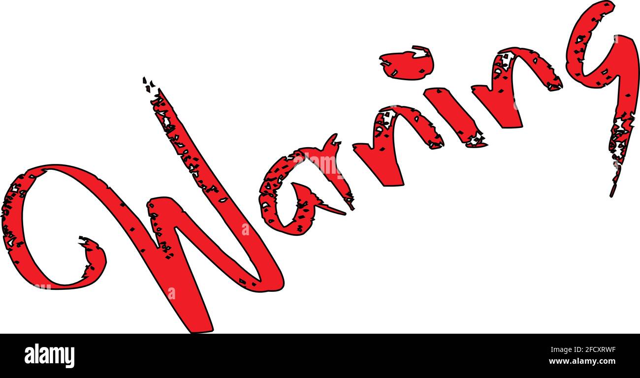 Warning text sign illustration Stock Vector Image & Art - Alamy