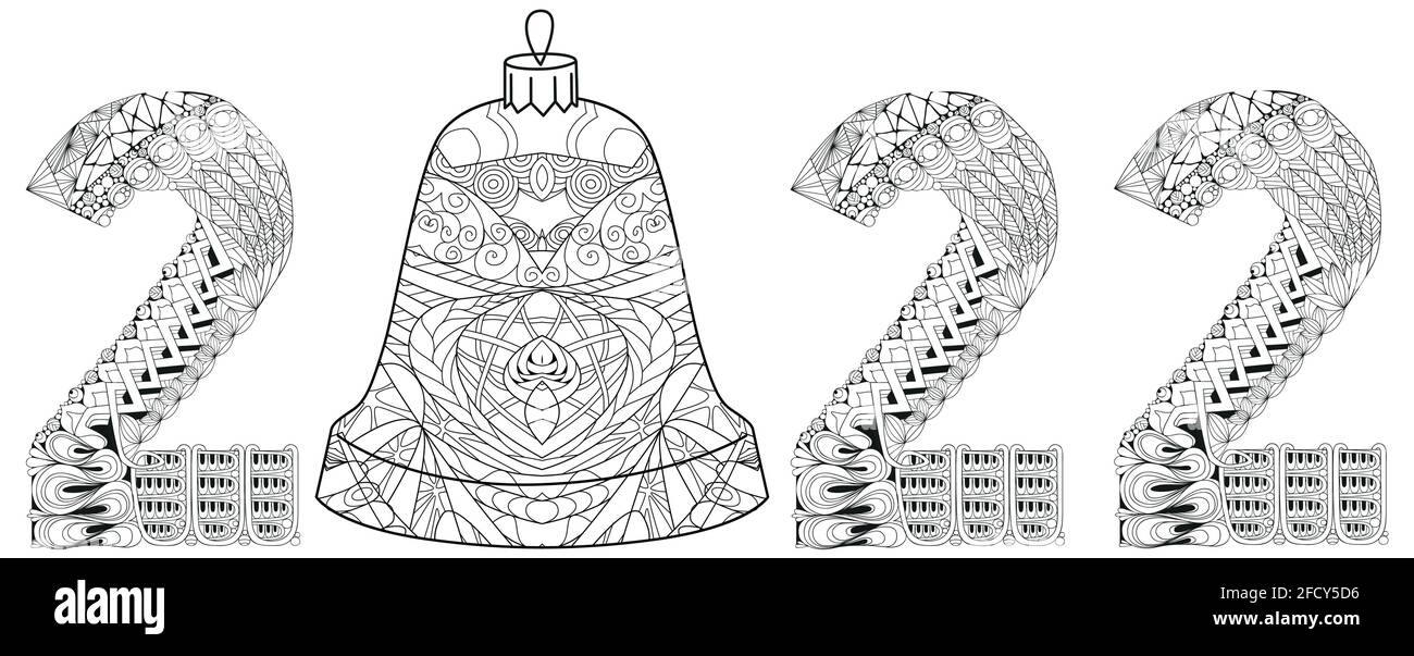 Hand-painted art design. Color hand drawn illustration. Number two ...
