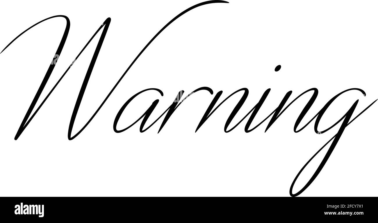 Warning text sign illustration Stock Vector Image & Art - Alamy