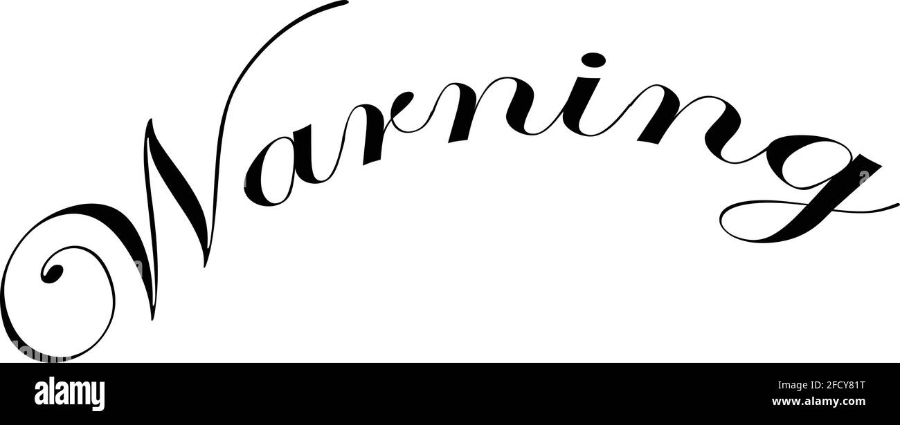 Warning text sign illustration Stock Vector Image & Art - Alamy