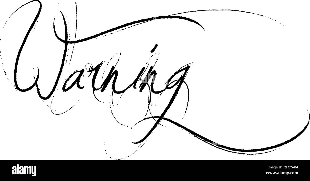 Warning text sign illustration Stock Vector Image & Art - Alamy