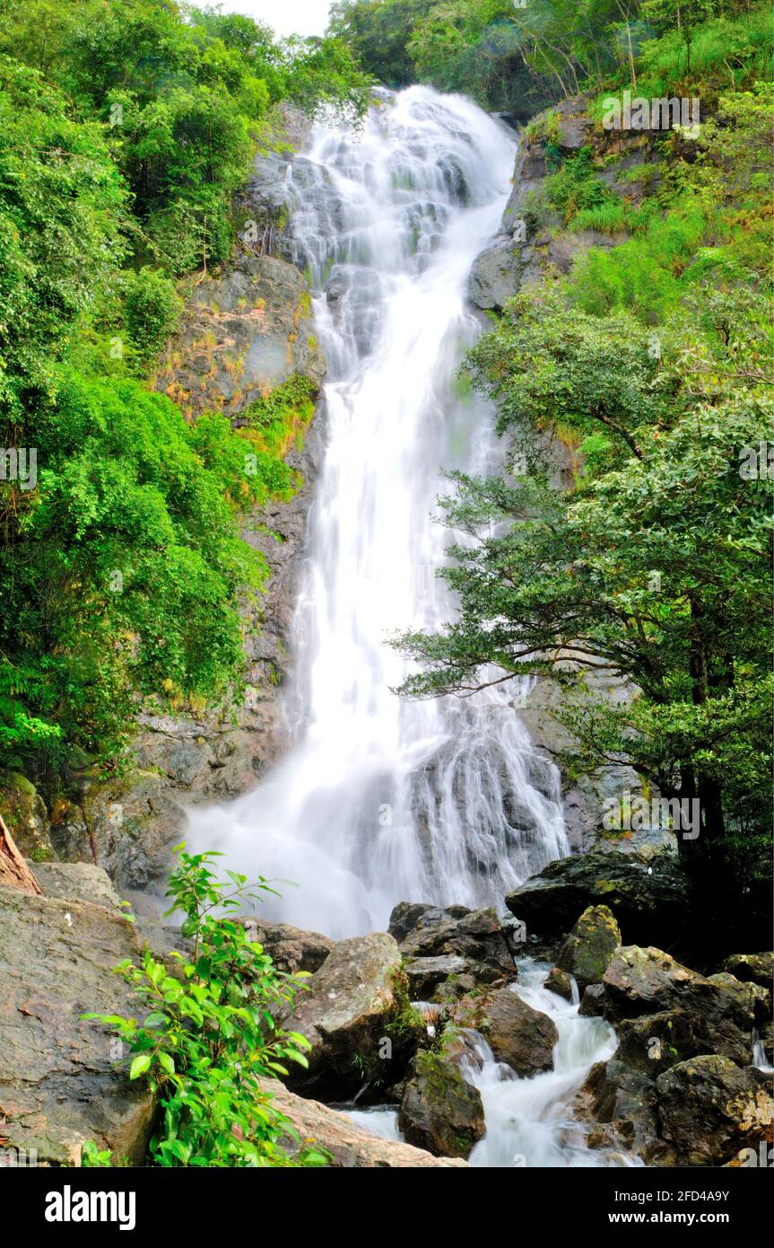 Sarika Waterfall in Nakhon Nayok, Thailand (in high dynamic range Stock ...