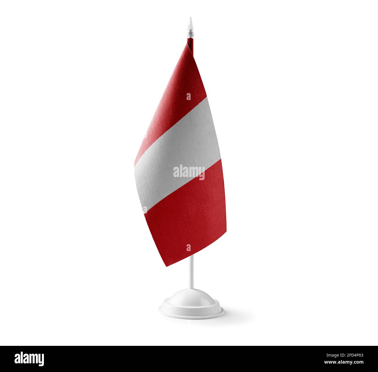 Small national flag of the Peru on a white background Stock Photo - Alamy