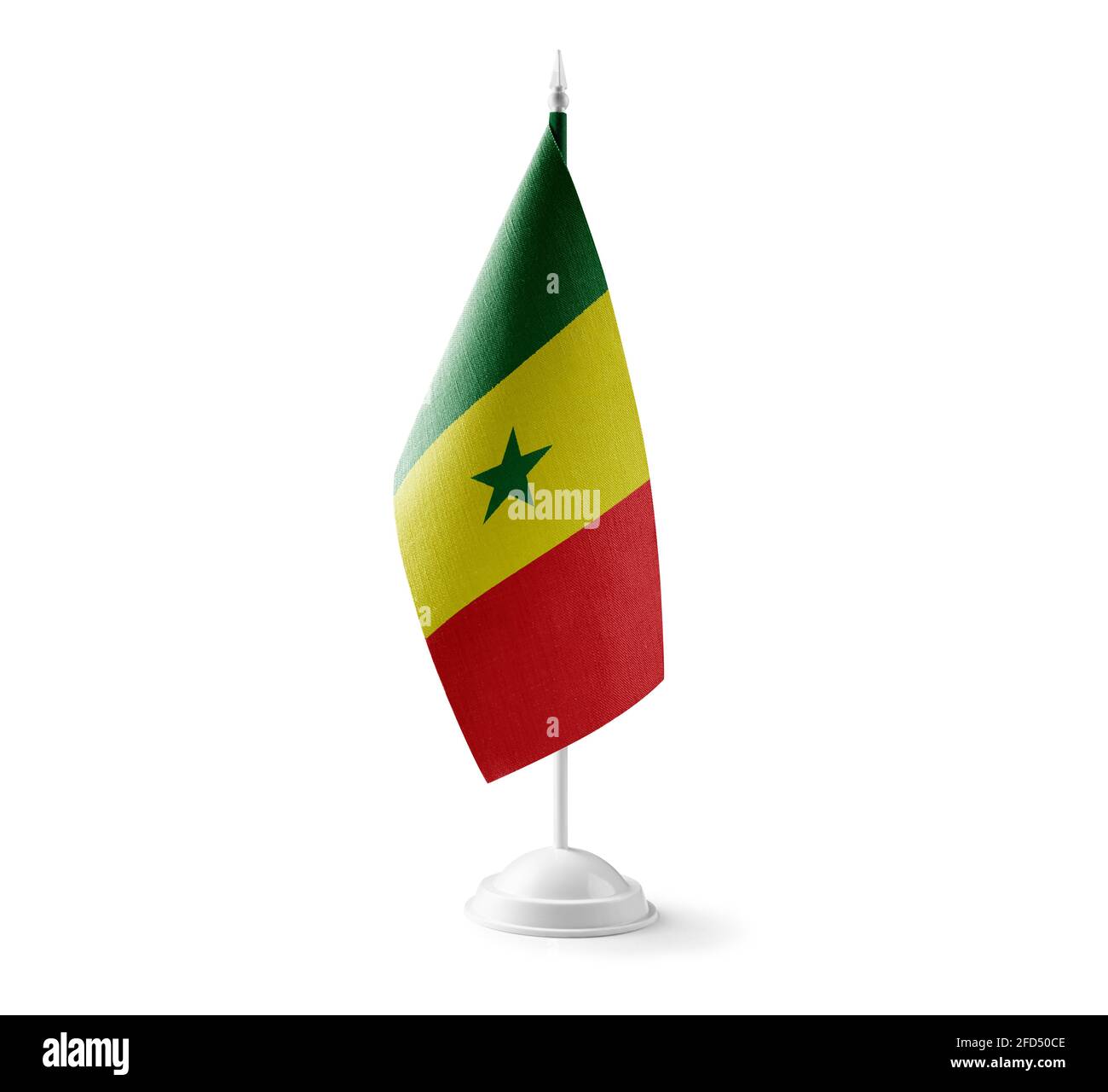 Small national flag of the Senegal on a white background Stock Photo ...