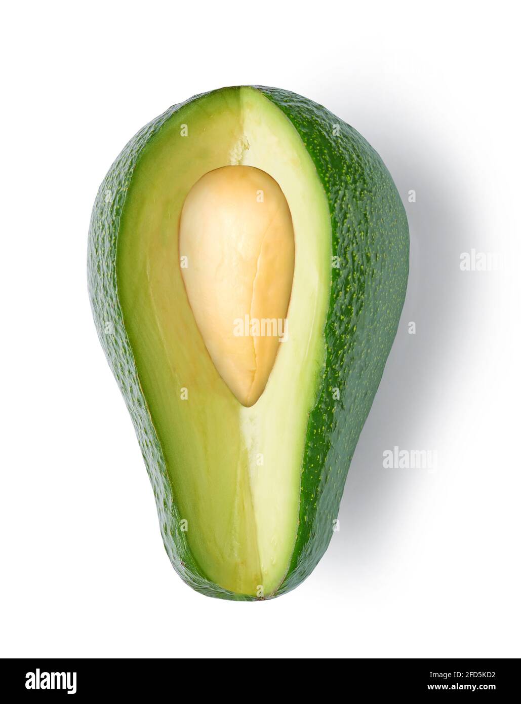 fresh raw avocado isolated on white background, top view Stock Photo ...