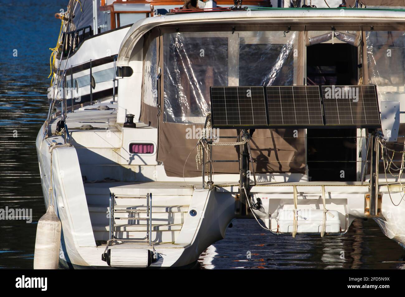Solar panels on a boat hi-res stock photography and images - Alamy