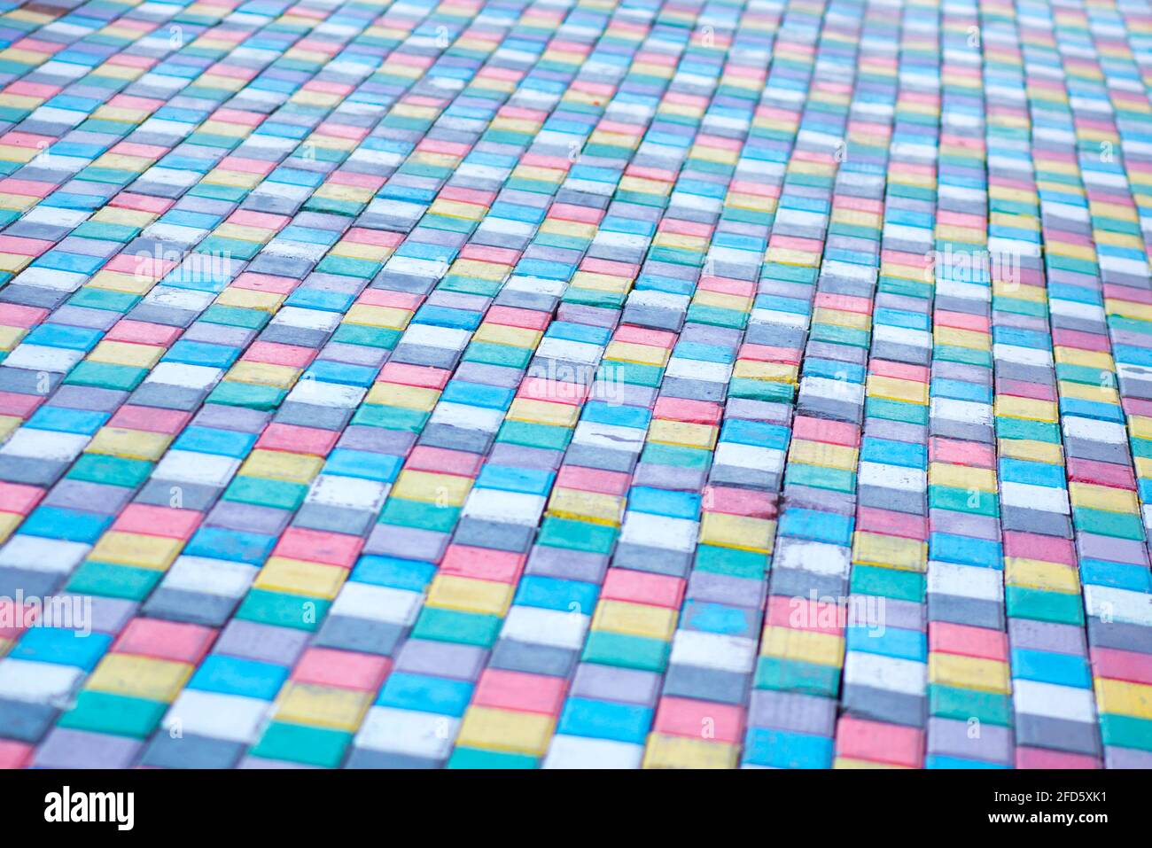 colorful paving stones in front of the store Stock Photo - Alamy