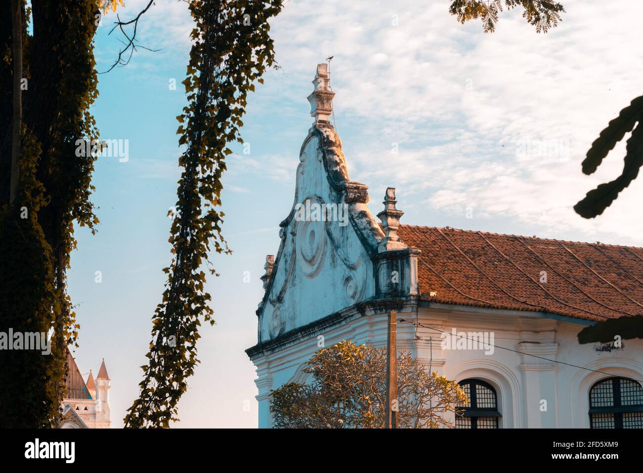 Dutch Reformed Church in Galle fort evening landscape photograph Stock ...