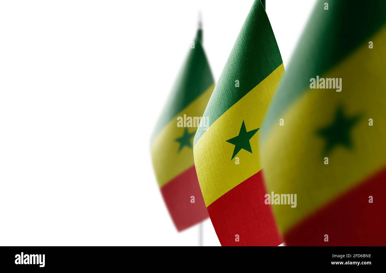 Small national flags of the Senegal on a white background Stock Photo ...