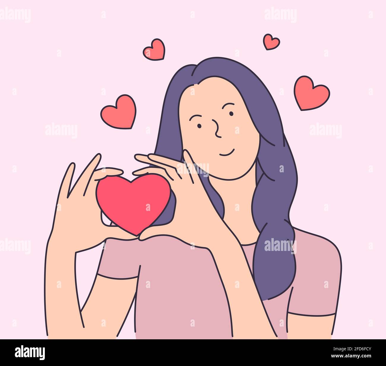 Embarrassed woman illustration hi-res stock photography and images - Alamy