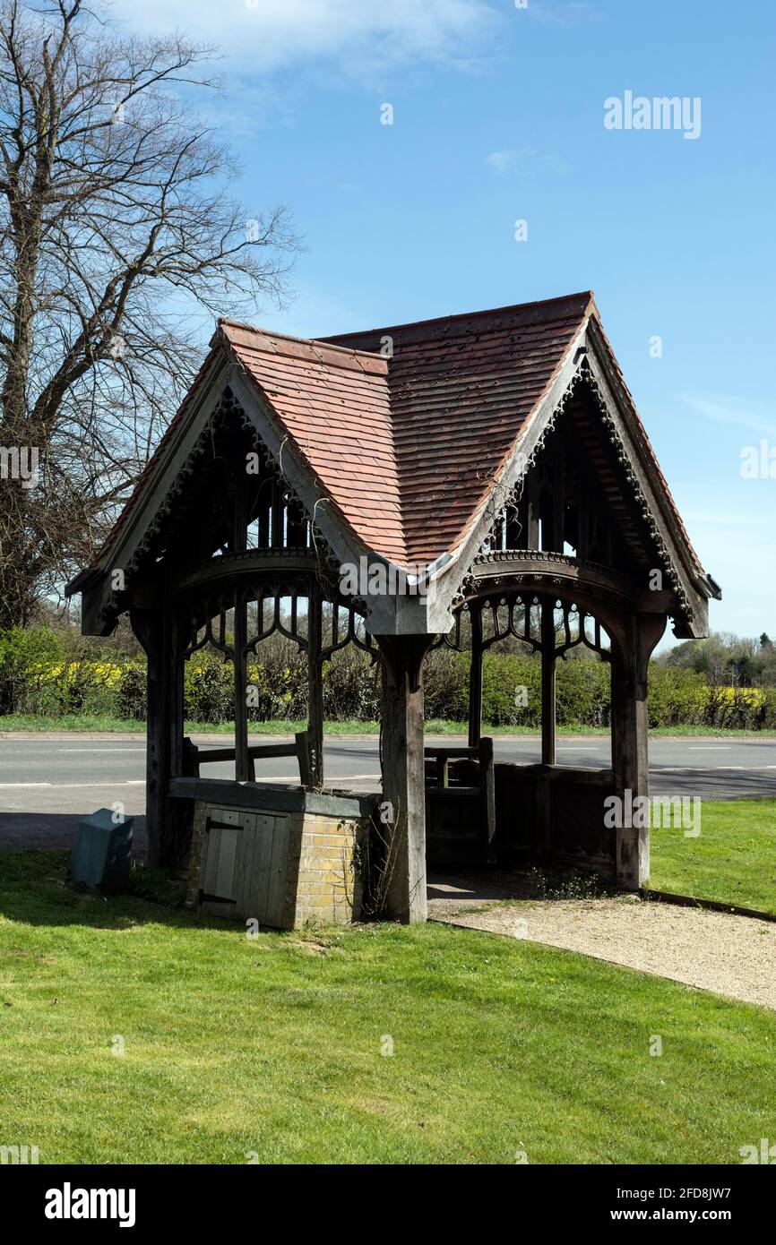 The lychgate, Holy Trinity Church, Hatton, Warwickshire, England, UK ...