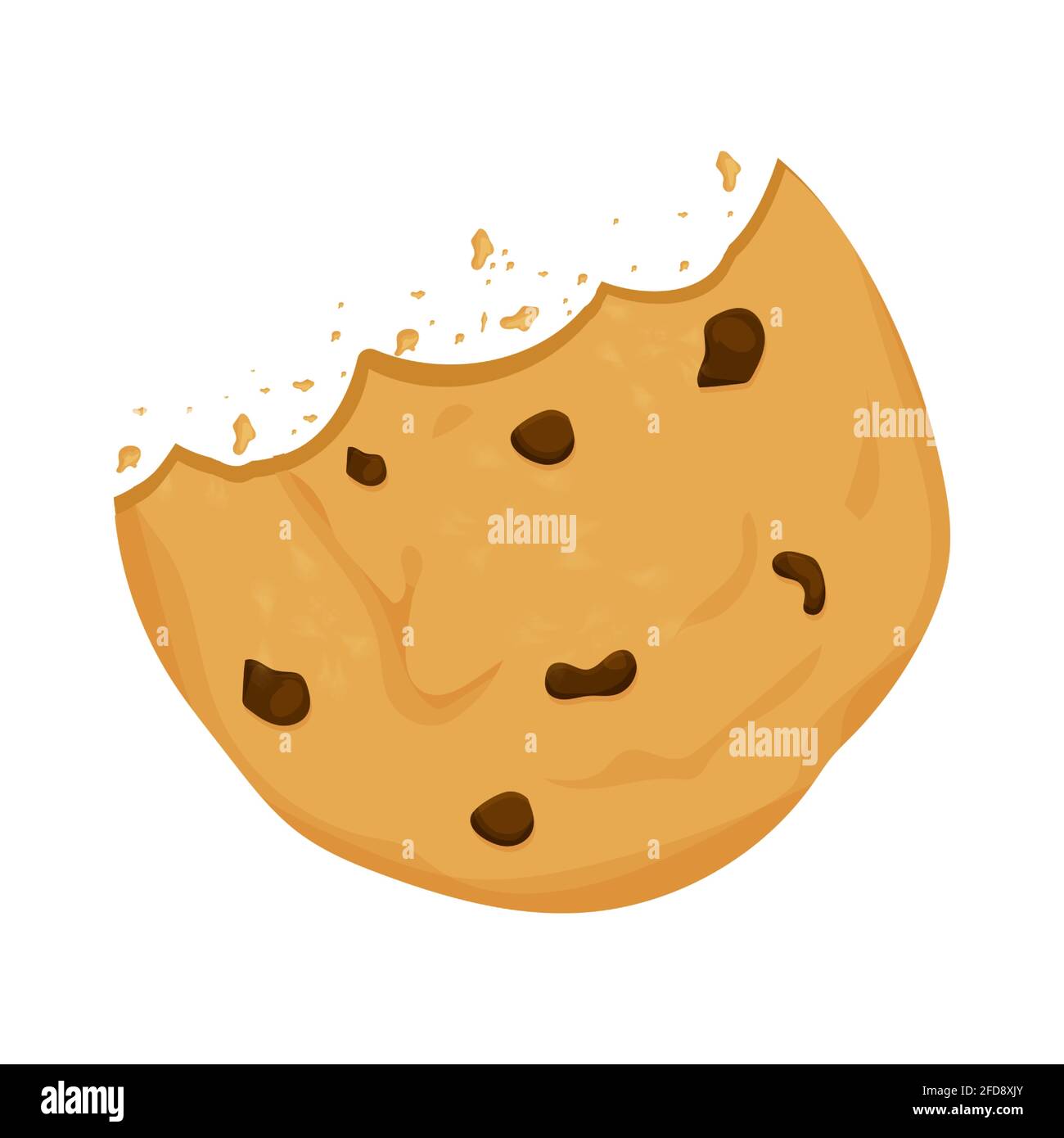 Bitten Cookie Cartoon